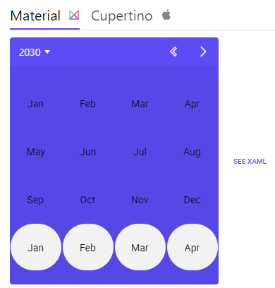 [wasm] [Material] CalendarView buttons are not round · Issue #943 · unoplatform/Uno.Themes · GitHub