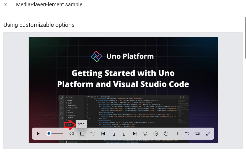 [Gallery][Wasm/iOS/Android] MediaPlayerElement does not display any ...