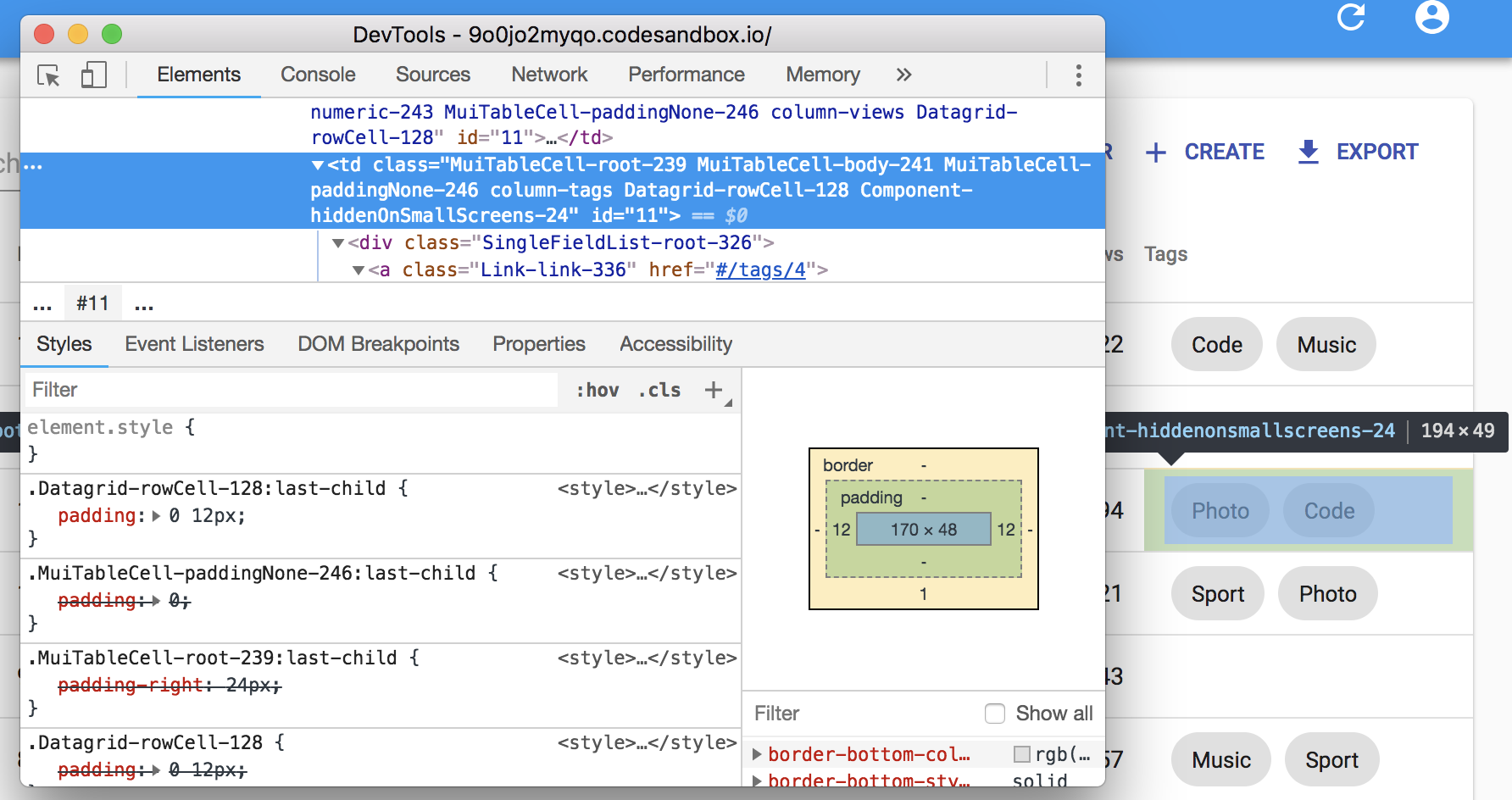 Datagrid's last column doesn't line up / has wrong padding · Issue #2506 · marmelab/react-admin ...