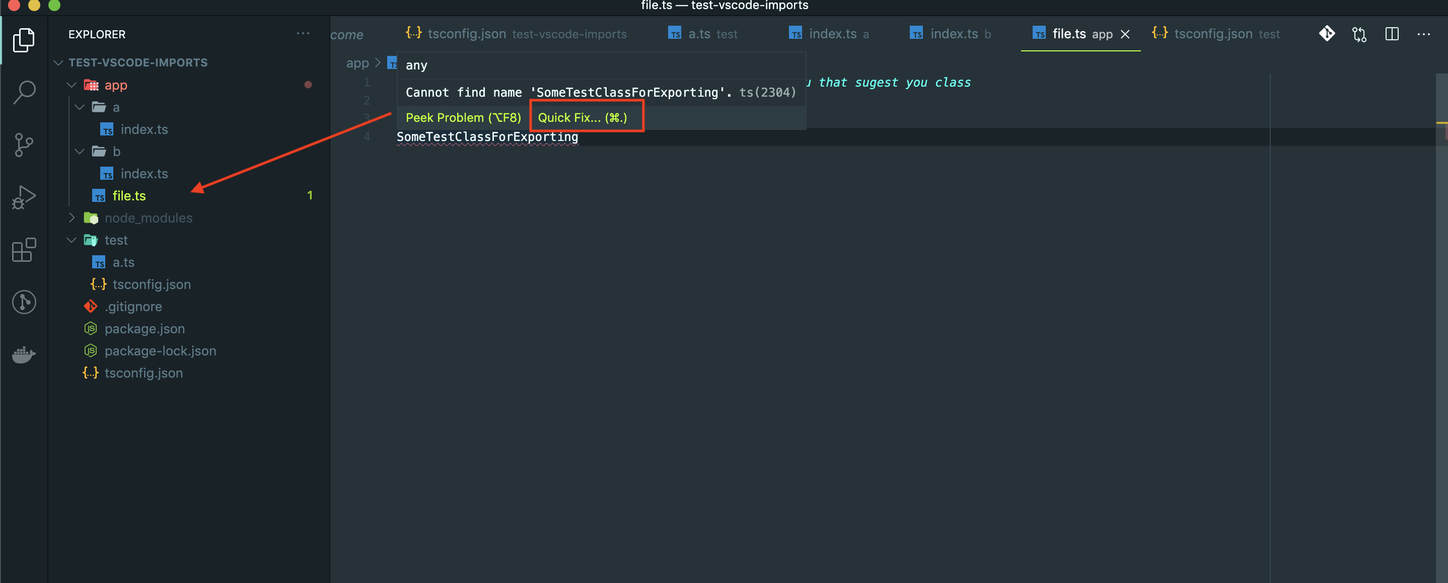 Quick fix import not working · Issue #107572 · microsoft/vscode · GitHub