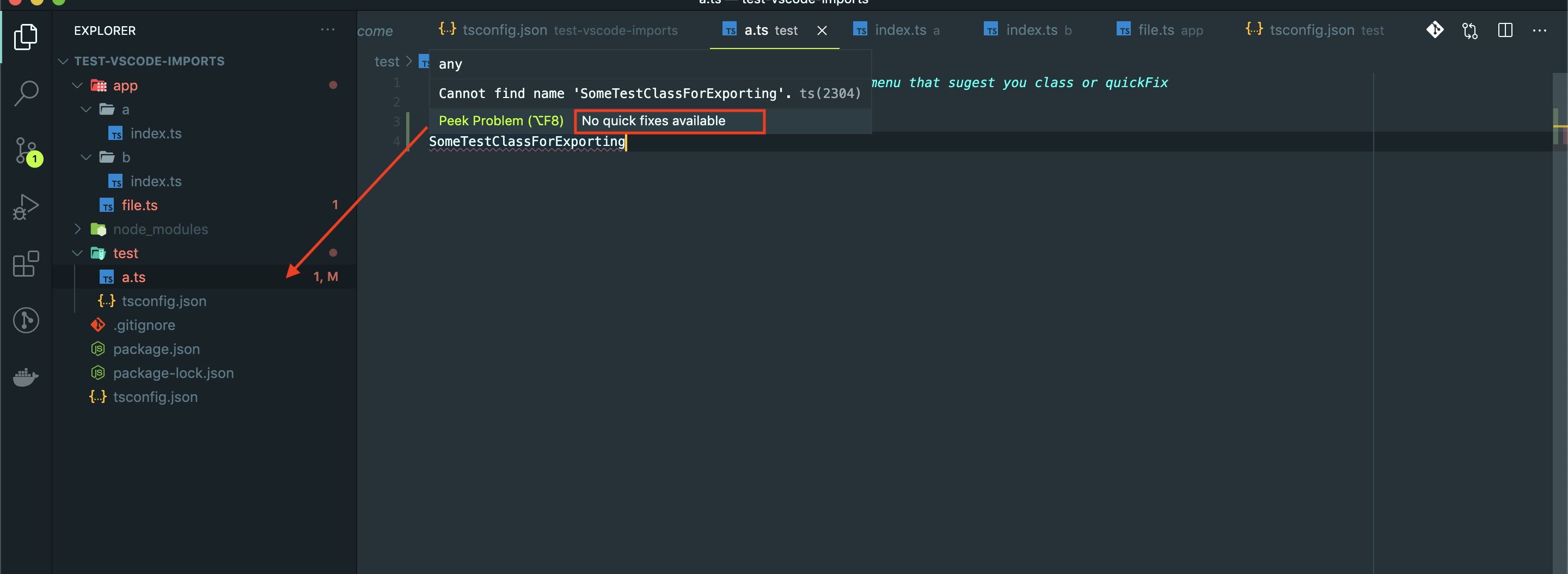 Quick fix import not working · Issue #107572 · microsoft/vscode · GitHub