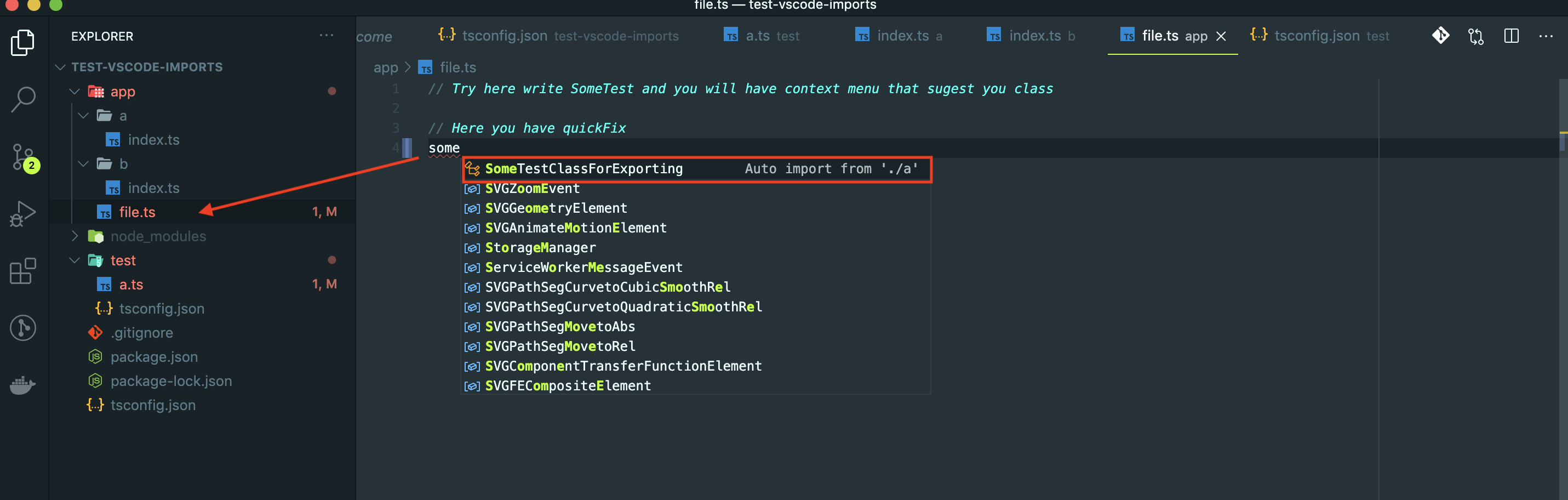 Quick Fix Import Not Working · Issue 107572 · Microsoftvscode · Github