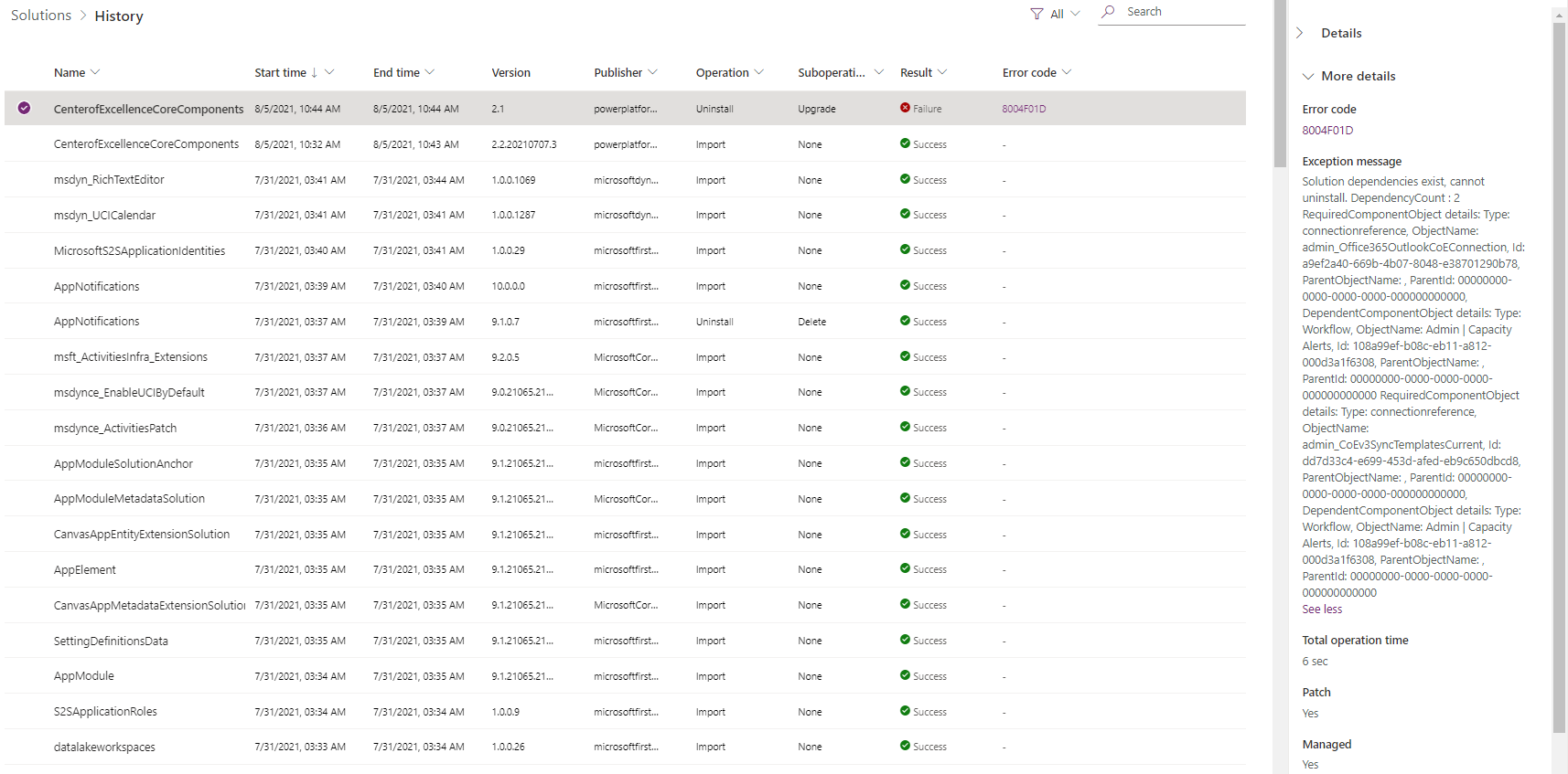 [CoE Starter Kit - BUG] PBI Error Microsoft SQL: Return records size cannot exceed 83886080 ...