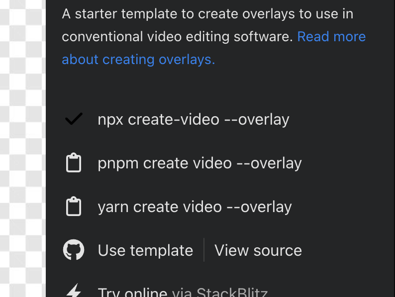Template copied icon on homepage does not respect dark mode · Issue #1608 · remotion-dev ...