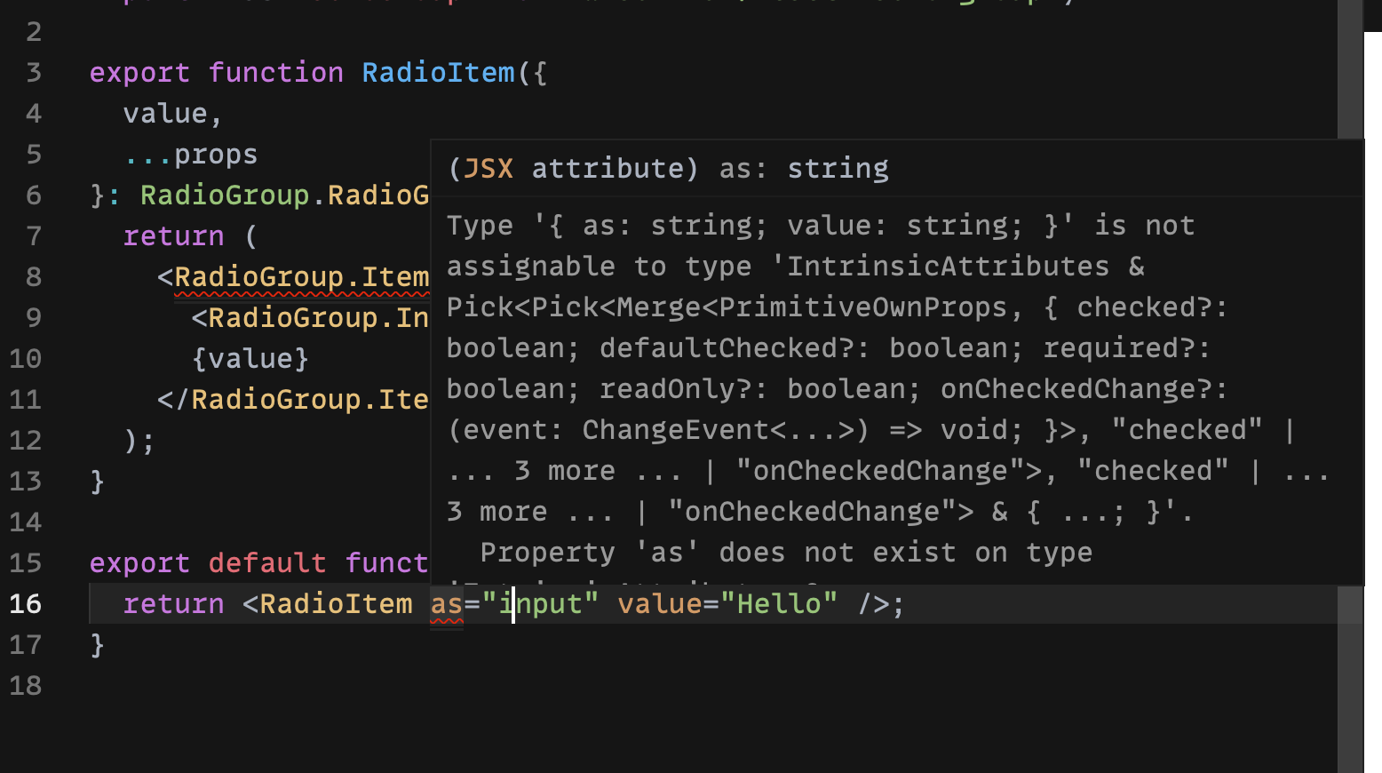 RadioItem does not permit "as" · Issue #553 · radix-ui/primitives · GitHub