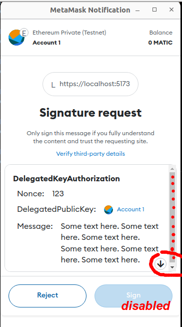[Bug]: EIP-712 Typed Data signature modal has scroll even when everything is visible · Issue ...