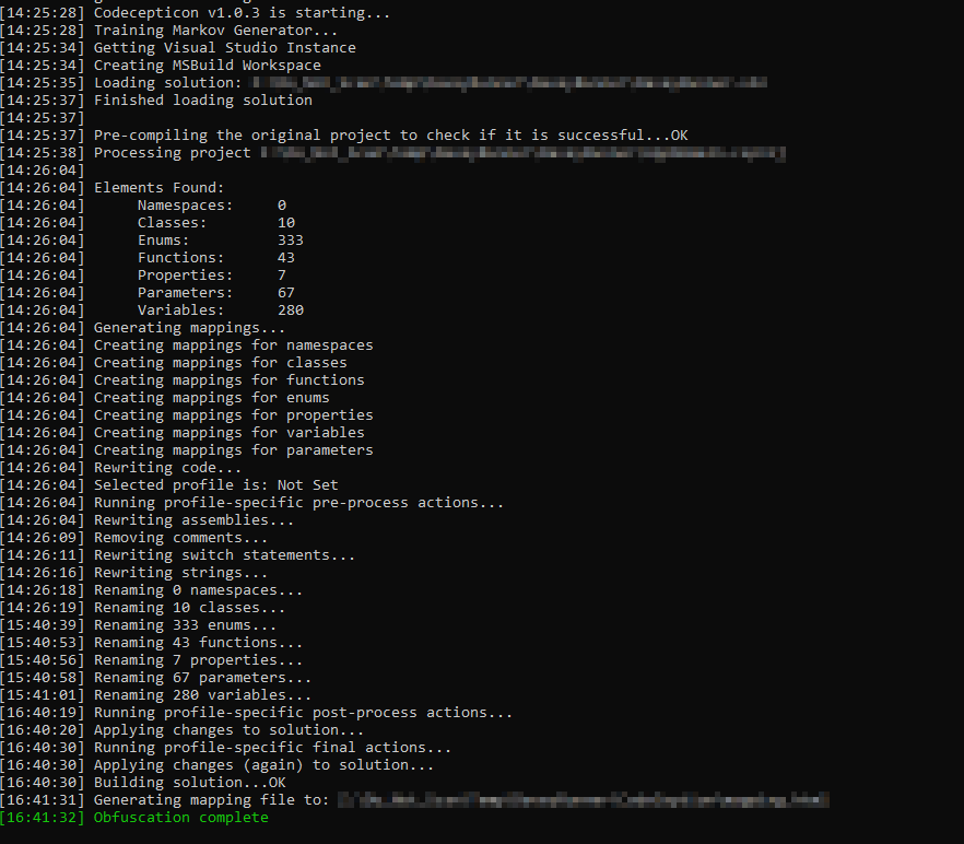 Codecepticon hangs when obfuscating projects that contain stupidly large byte arrays · Issue #2 ...