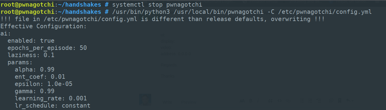 Options in /etc/pwnagotchi/config.yml isn't beeing applied · Issue #397 · evilsocket/pwnagotchi ...