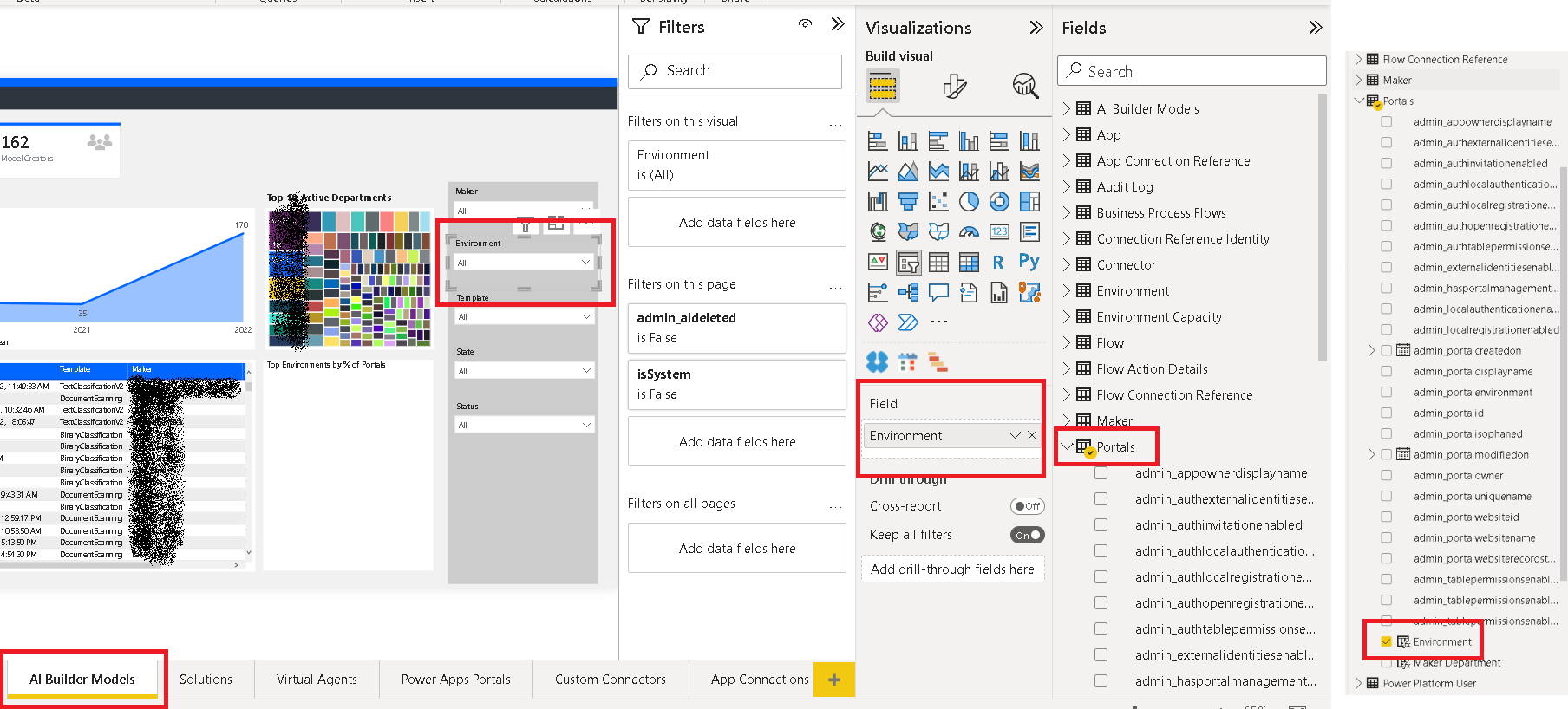 [CoE Starter Kit - BUG] ISSUE Missing values in two slicers on AI Builder Models page of CoE ...
