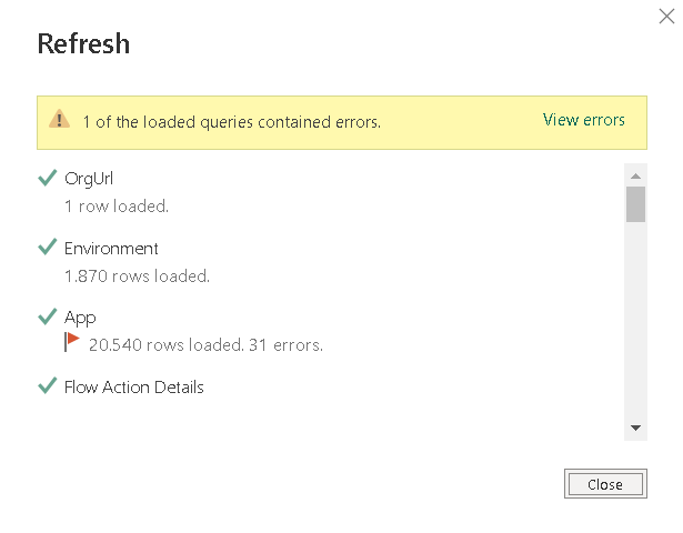 [CoE Starter Kit - BUG] PBI Dashboard reports issues on every PBI refresh in Apps table · Issue ...