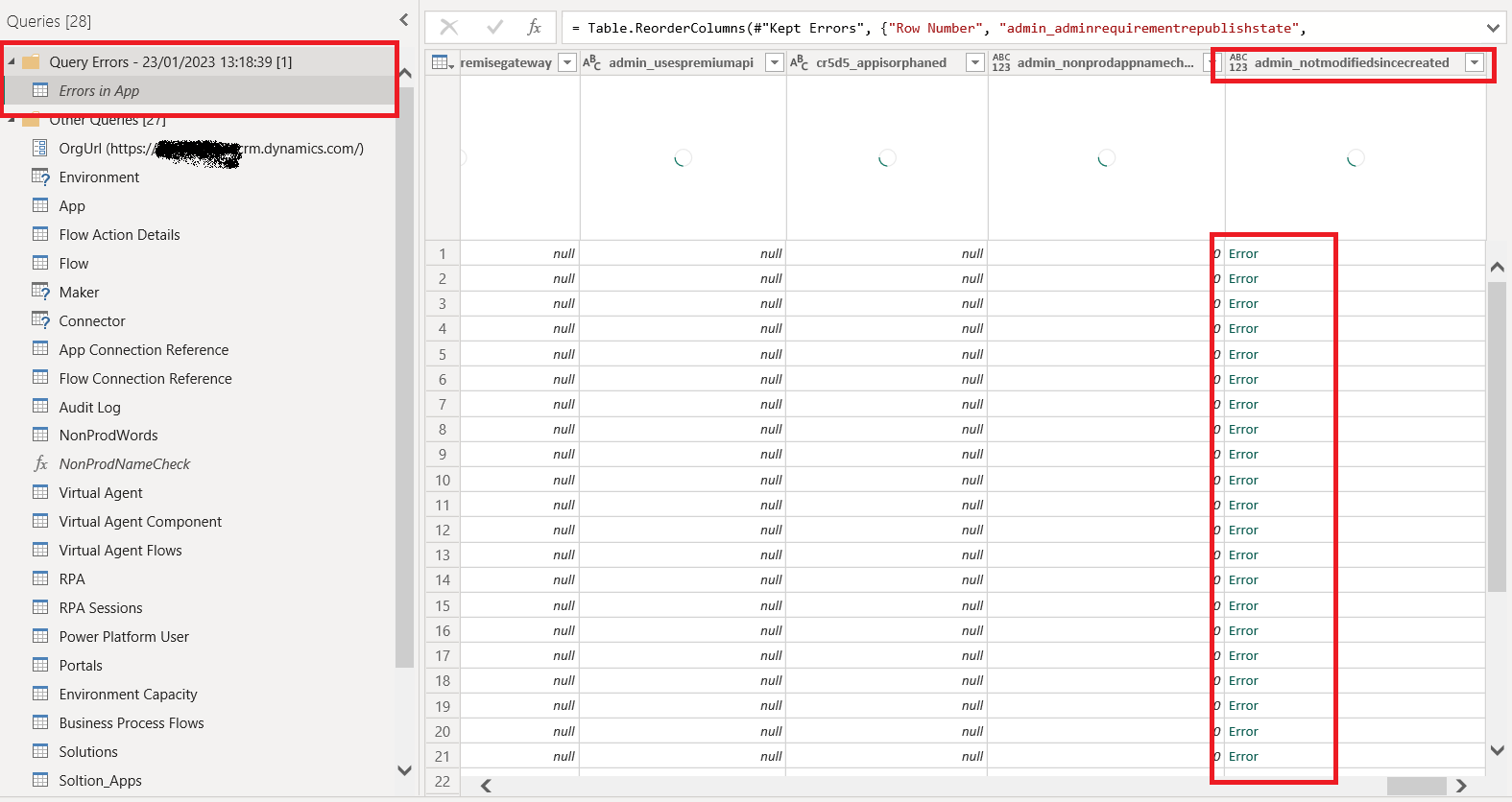 [CoE Starter Kit - BUG] PBI Dashboard reports issues on every PBI refresh in Apps table · Issue ...