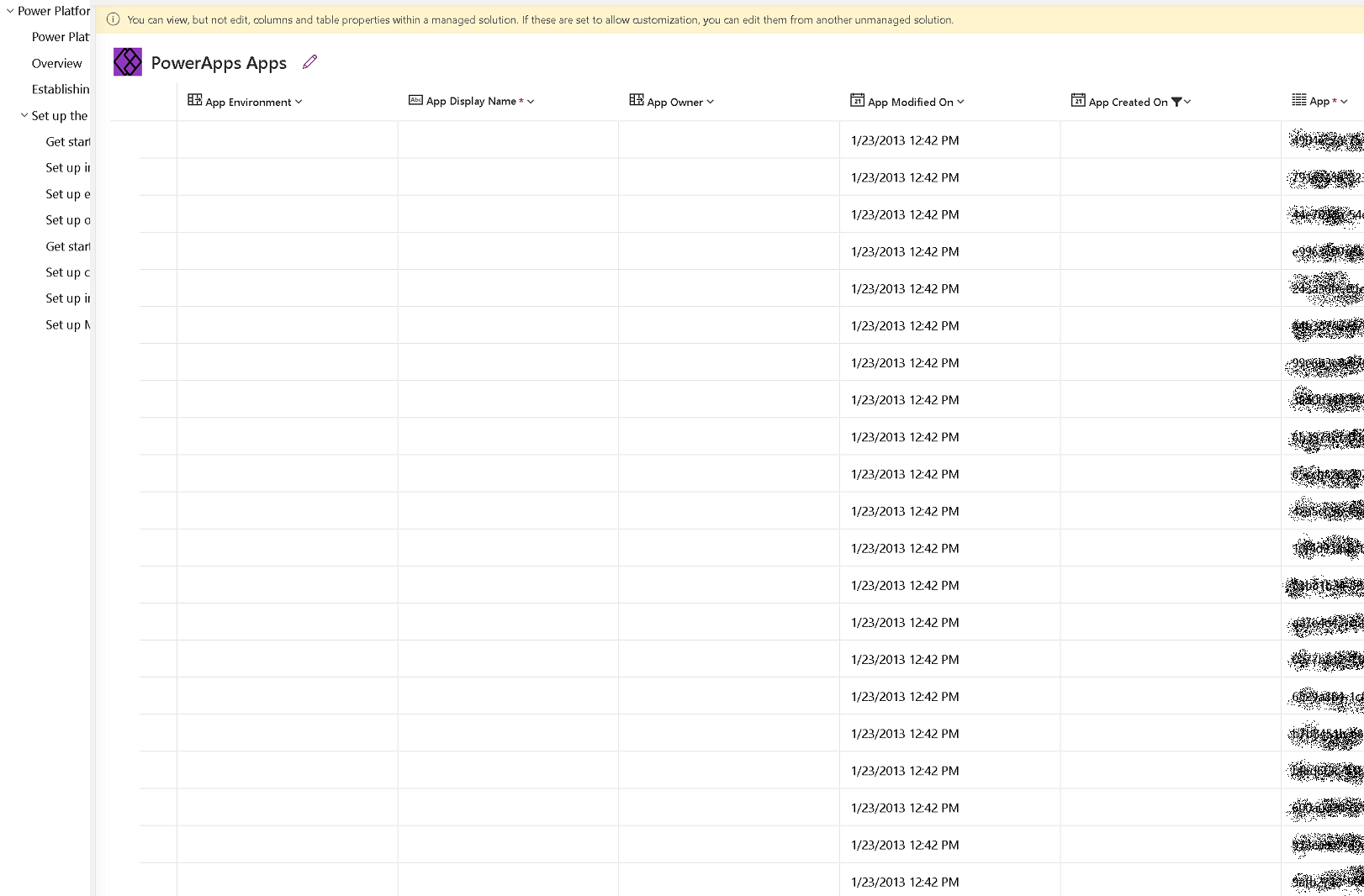 [CoE Starter Kit - BUG] PBI Dashboard reports issues on every PBI refresh in Apps table · Issue ...