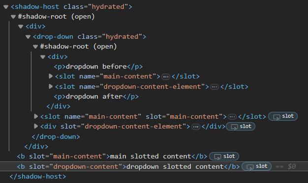 Bug Missing Slotted Content When Slot Is Forwarded From A Non Shadow Component · Issue 4525