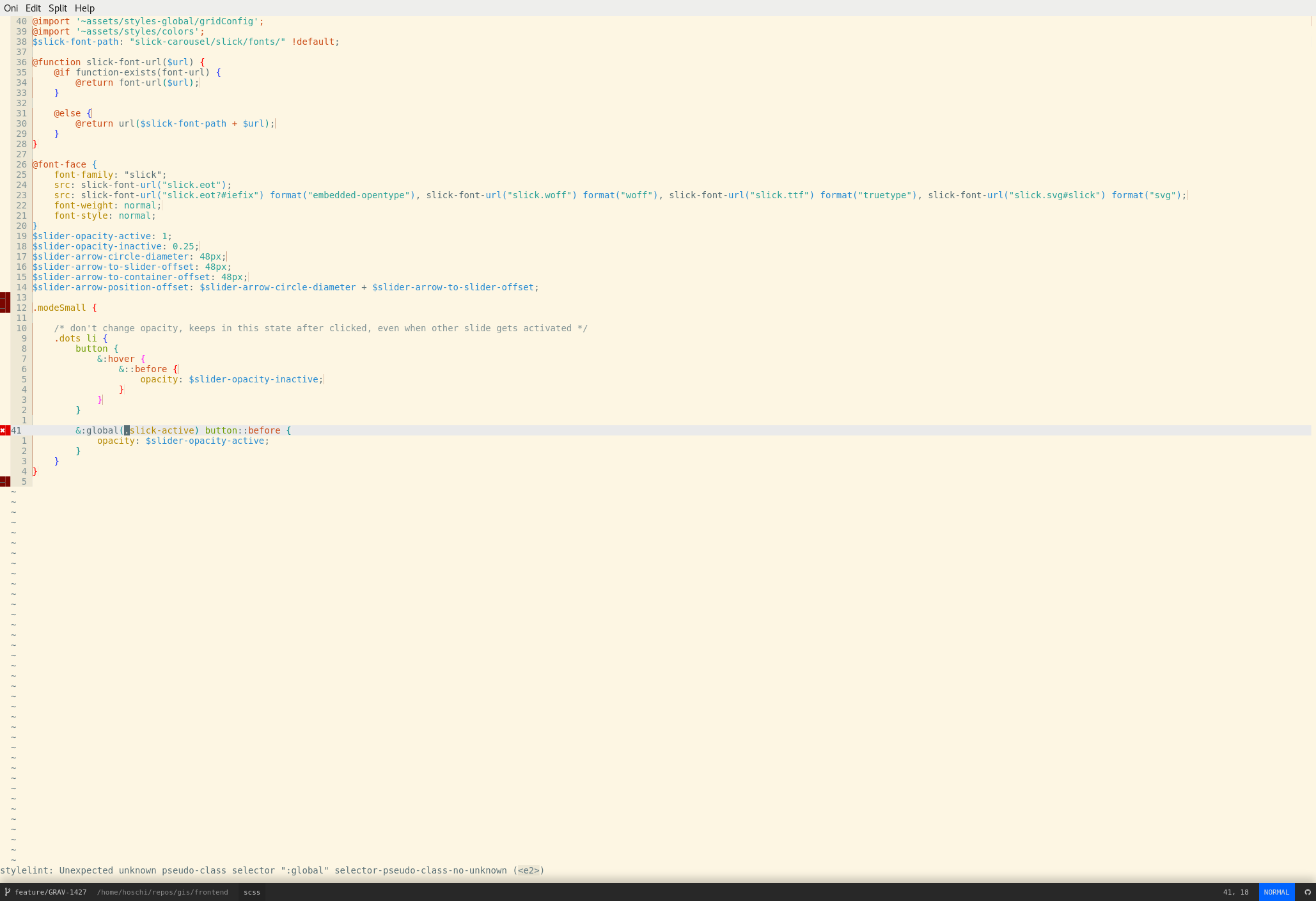 stylelint: does not show all errors in SCSS file · Issue #1654 · neomake/neomake · GitHub