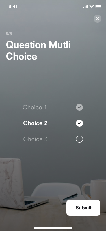 [UI] As a user, I can see many question types when doing survey ...
