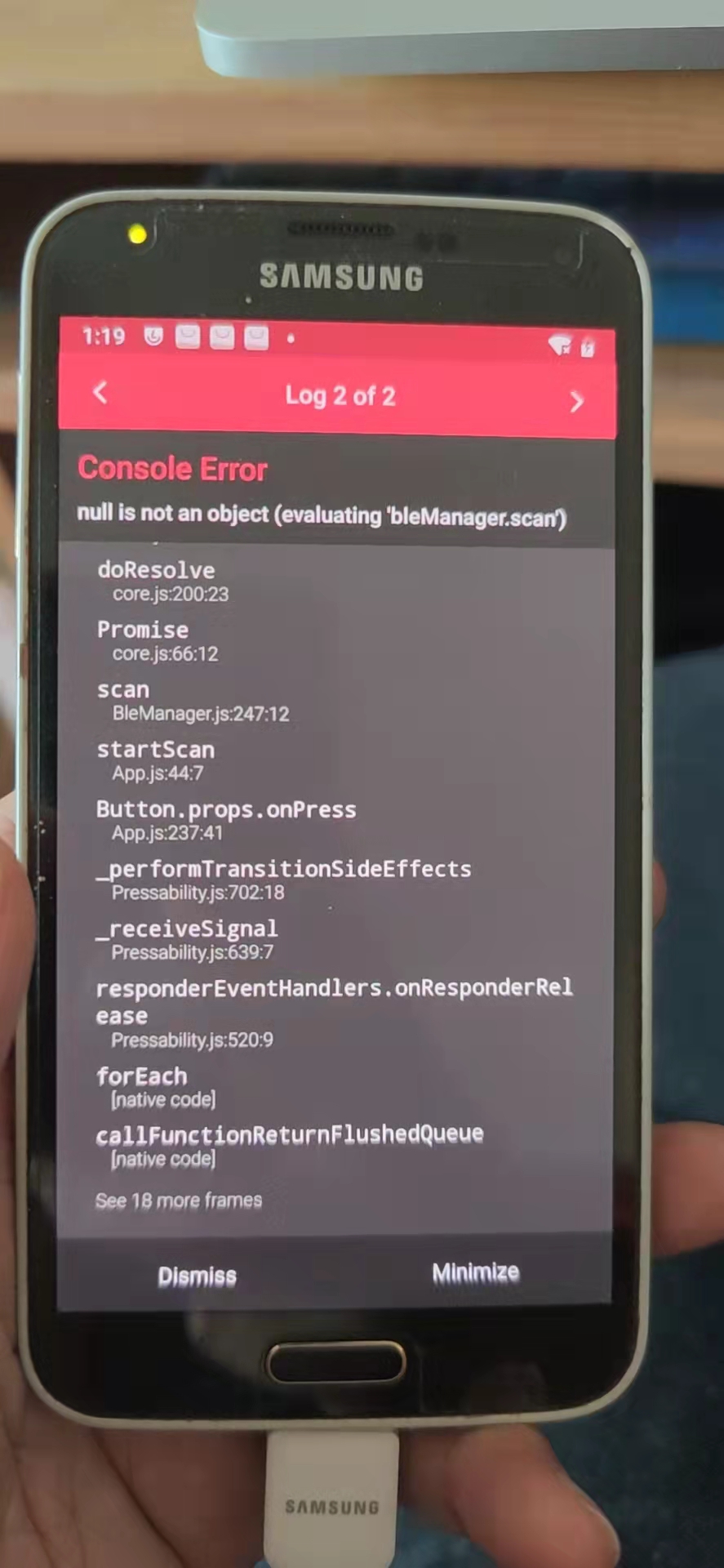 Typeerror Null Is Not An Object Evaluating Blemanagerscan · Issue 808 · Innoveitreact