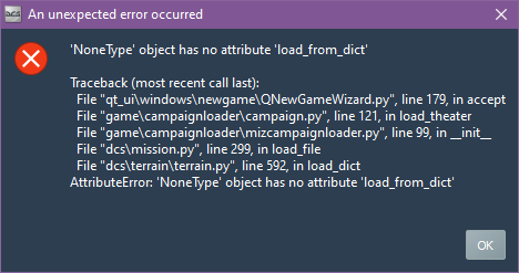 NoneType has no attribute 'load_from_dict' · Issue #2732 · dcs-liberation/dcs_liberation · GitHub