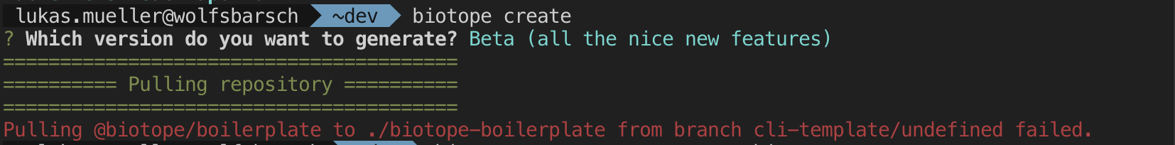 biotope create [without project name input] doesn't immediately throw an error · Issue #74 ...