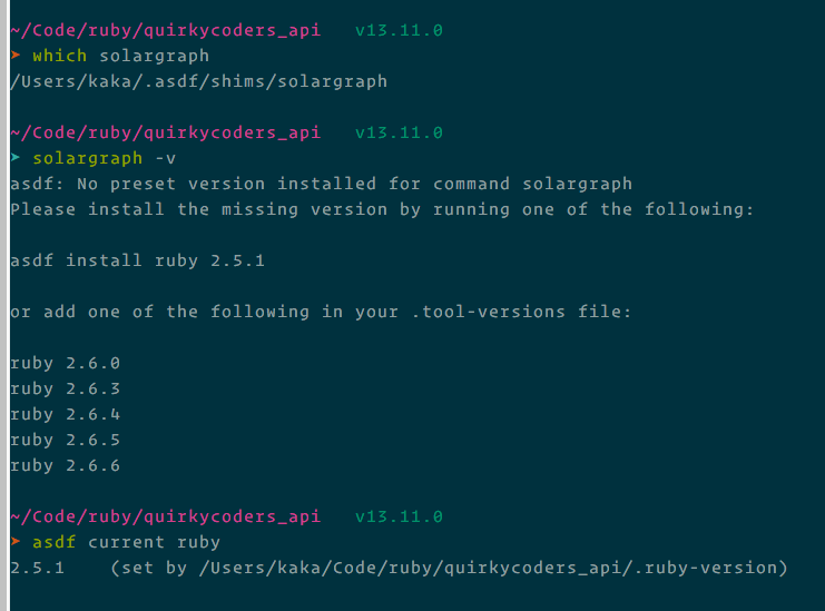 asdf: No preset version installed for command solargraph · Issue #173 · asdf-vm/asdf-ruby · GitHub