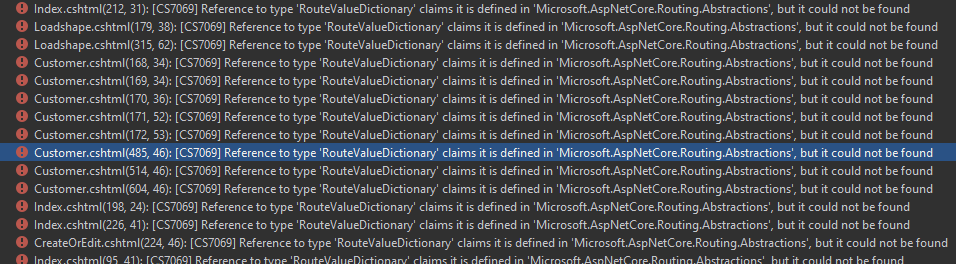 Upgrade 2.2 to 3.0 - RouteValueDictionary claims it is ... · Issue #15261 · dotnet/aspnetcore ...