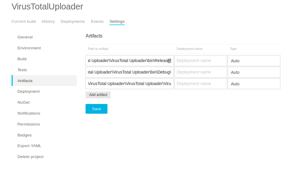 Appveyor Builds · Issue 16 · Samueltulachvirustotaluploader · Github