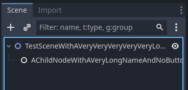 Inconsistent name truncation in scene tree depending on whether node has buttons. · Issue #84014 ...