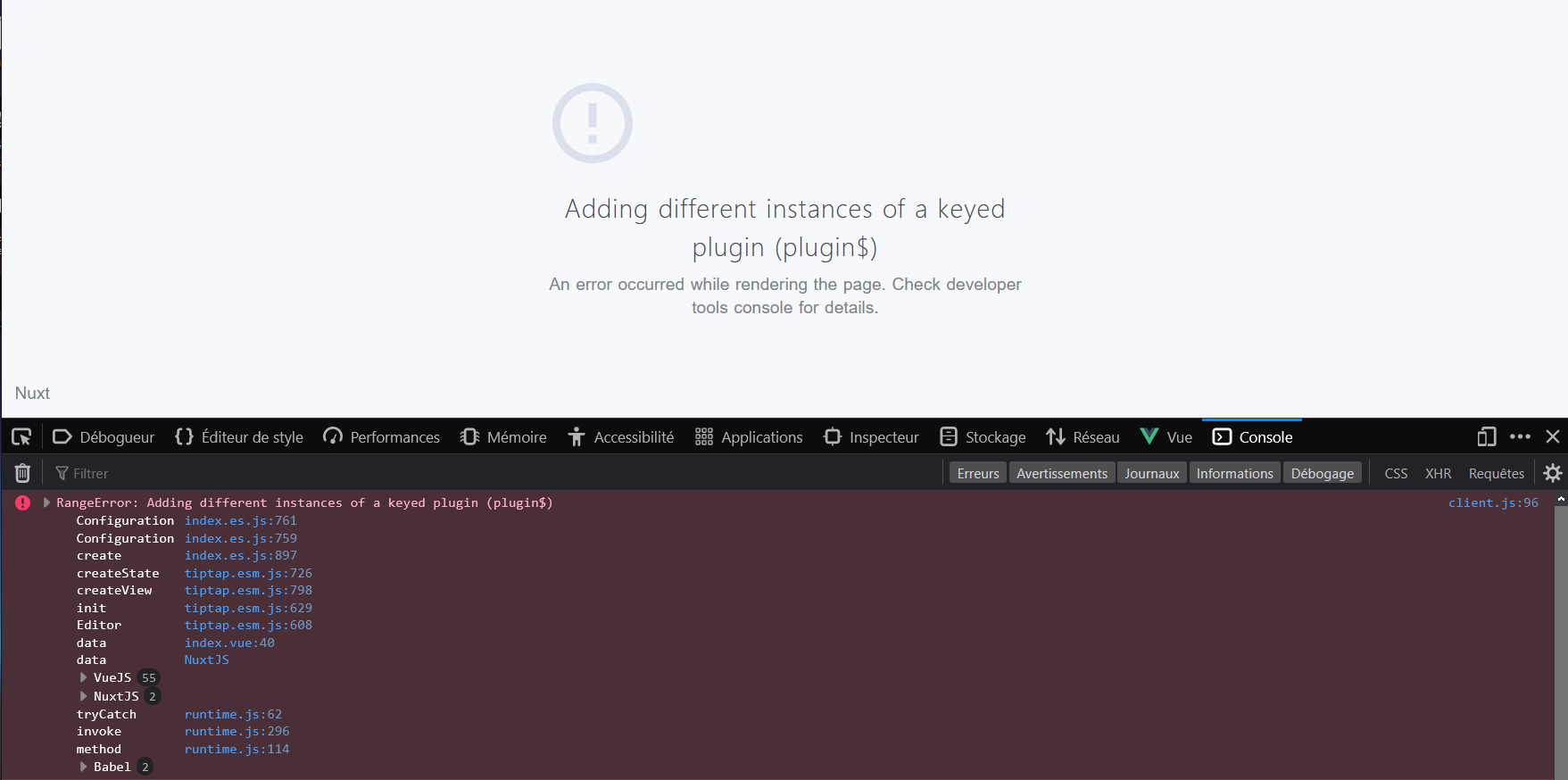 Titap doesn't work on a fresh Nuxt app · Issue #947 · ueberdosis/tiptap · GitHub