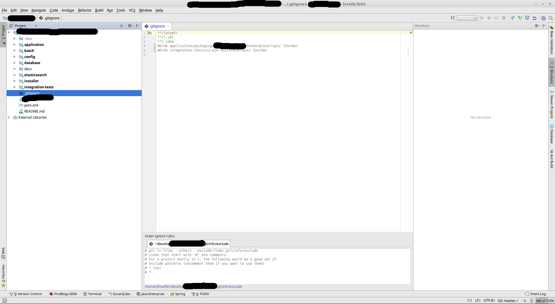 "Add unversioned files" shortcut adds strange entries to .gitignore ...