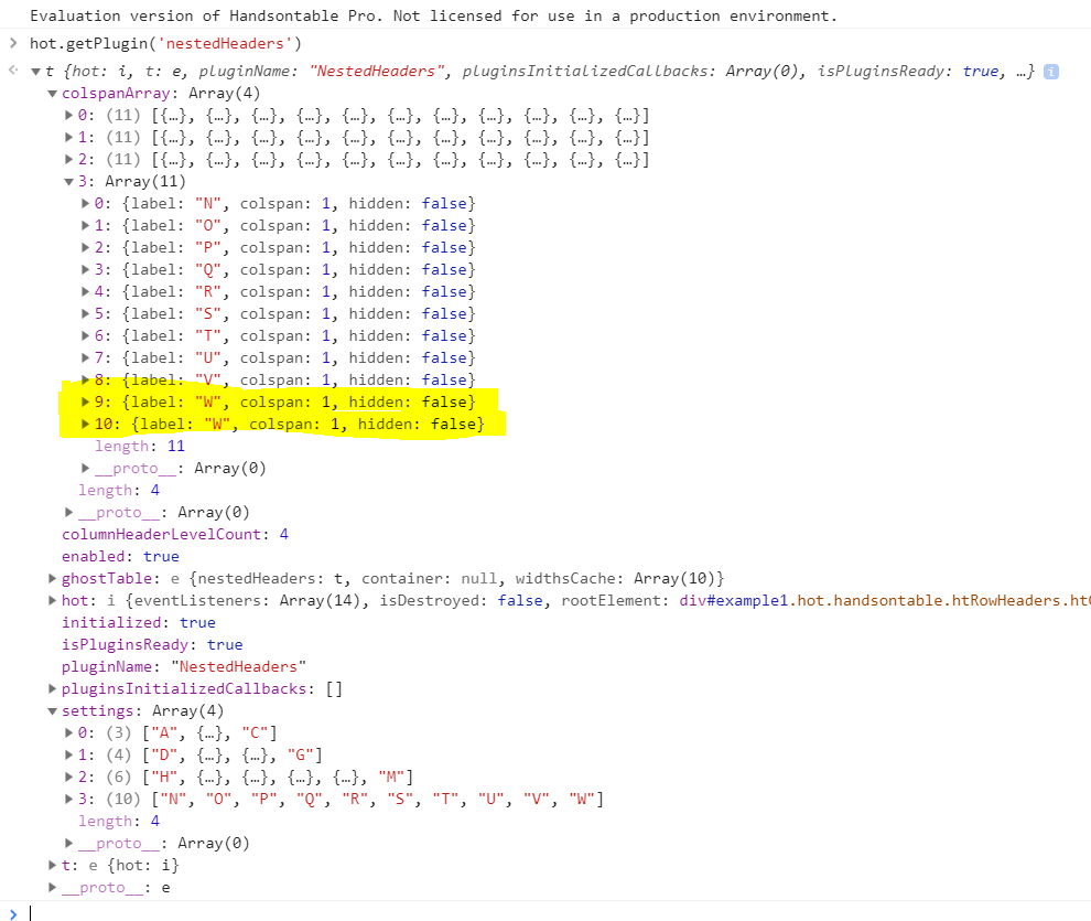 Nested Headers Colspanarray Creates A Duplicate At The End · Issue