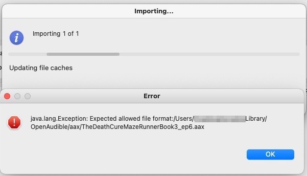 Error importing aax file (mac) · Issue #706 · openaudible/openaudible · GitHub