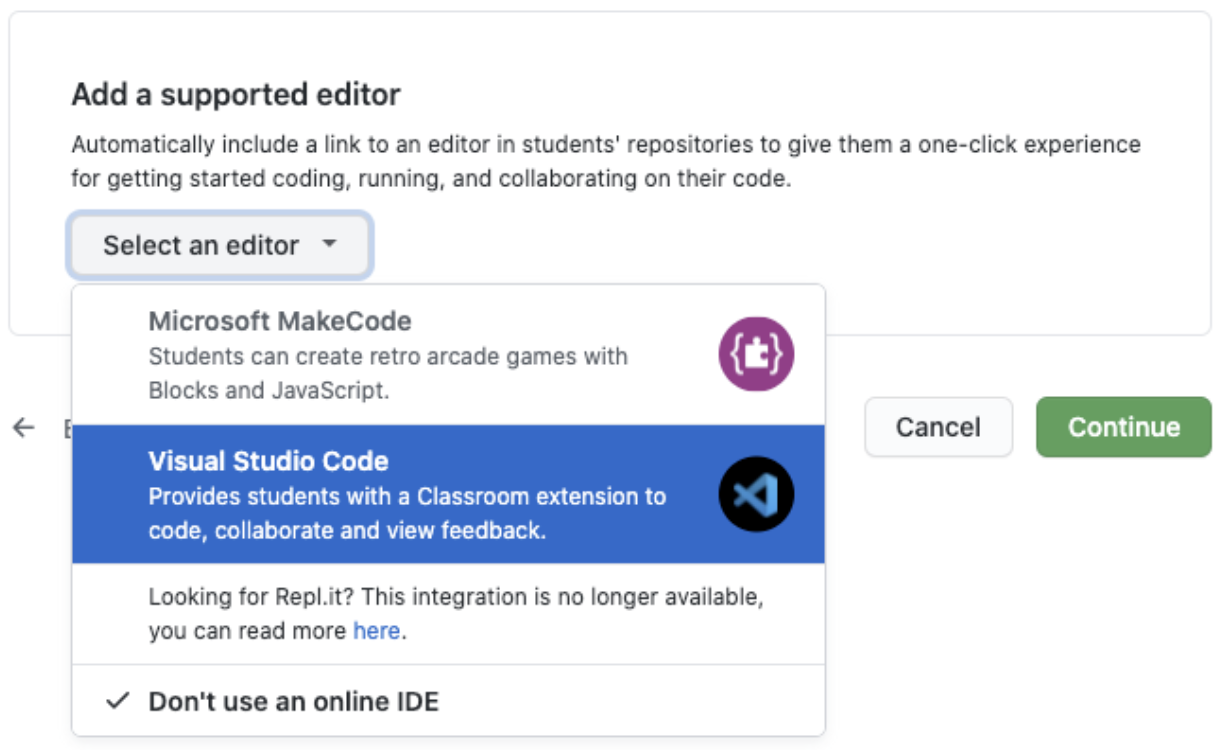 Github Classroom Extension For Visual Studio Code Github Changelog