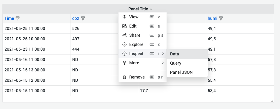 Data filtered in table or in inspect data are not filtered to Download ...