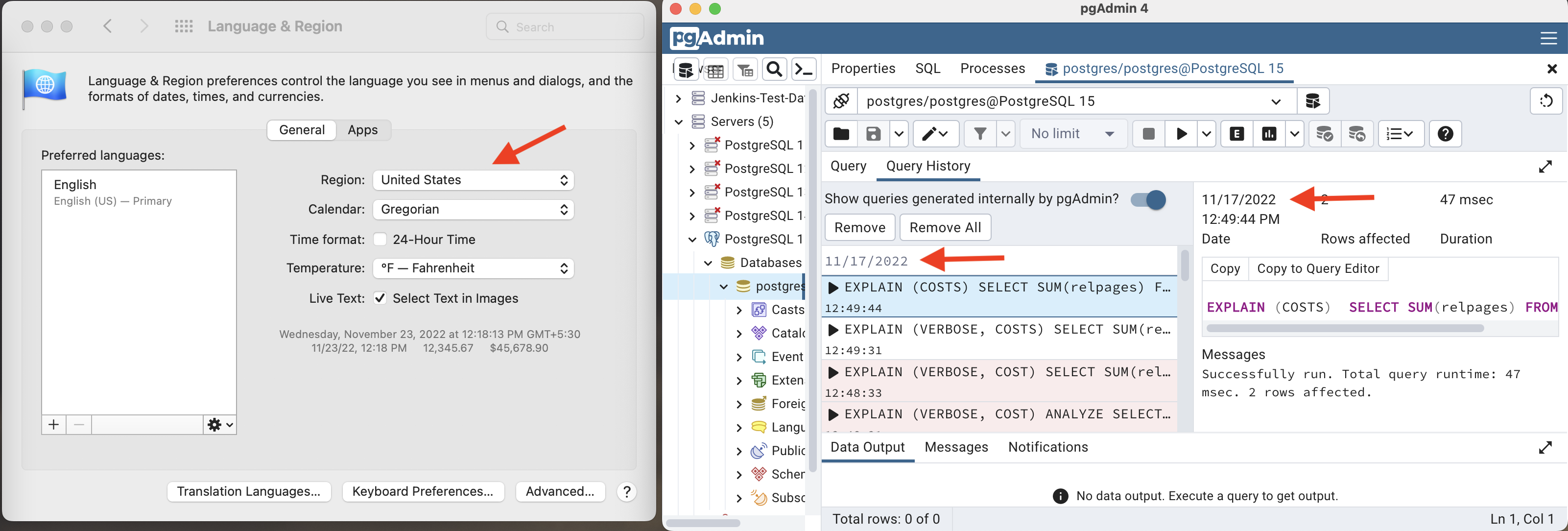 Query History date/time only in US format · Issue #5495 · pgadmin-org/pgadmin4 · GitHub
