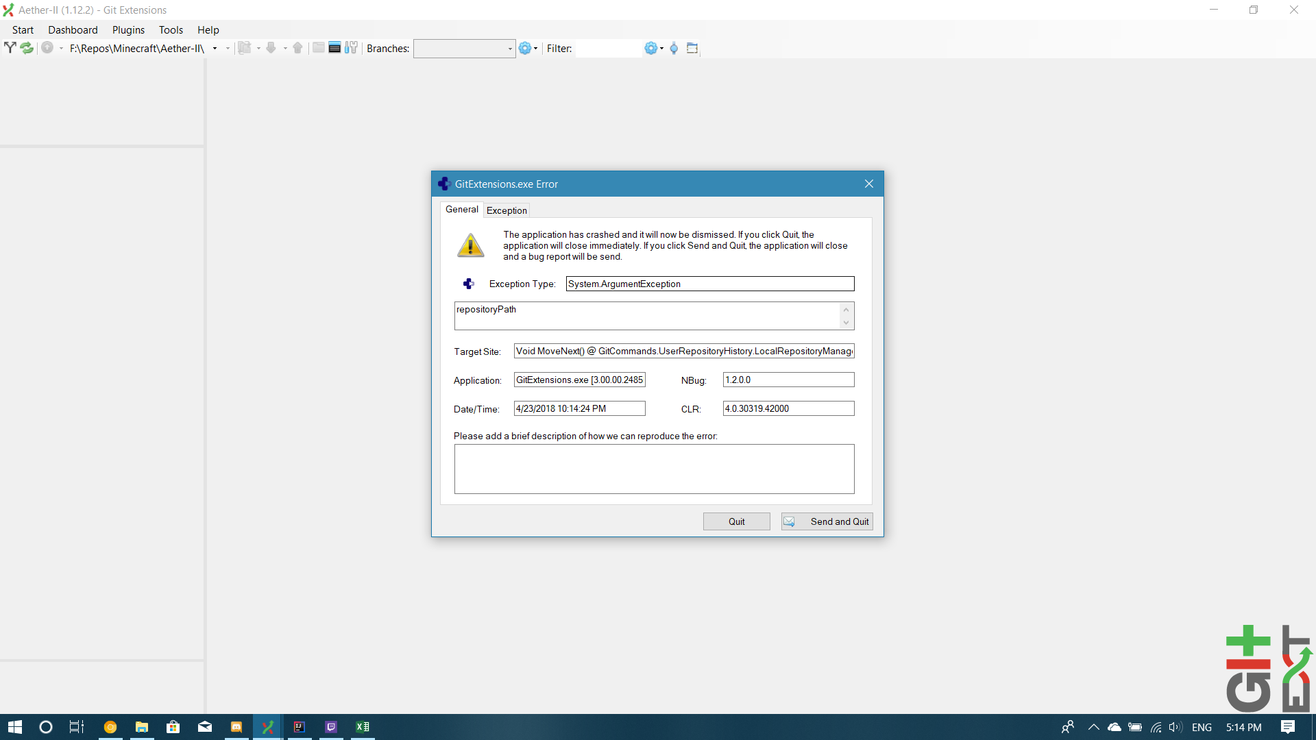 GitExtensions v3 Soft-Crash (See Attached Image) · Issue #4874 · gitextensions/gitextensions ...