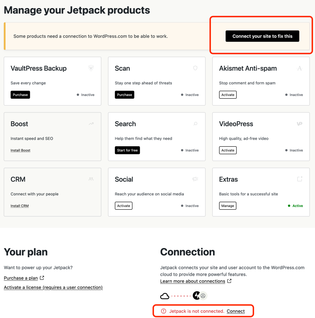 My Jetpack: fix offline mode experience · Issue #30629 · Automattic/jetpack · GitHub
