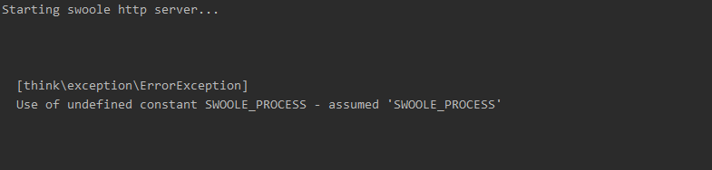 swoole 启动 Use of undefined constant SWOOLE_PROCESS - assumed 'SWOOLE_PROCESS' · Issue #591 ...