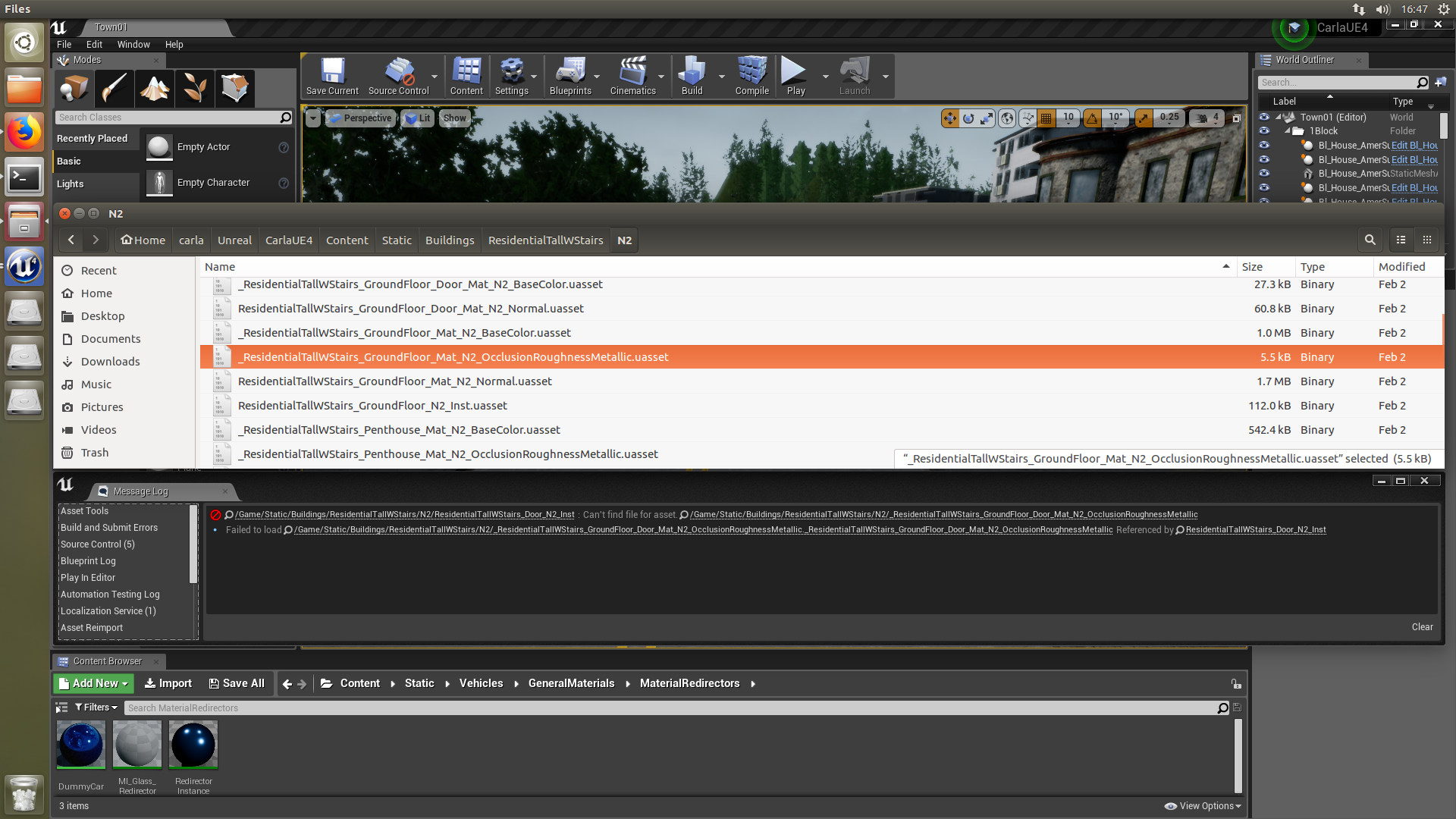 Carla in UE4 opening with a lot of Load Errors. (Can't find file for asset) · Issue #234 · carla ...