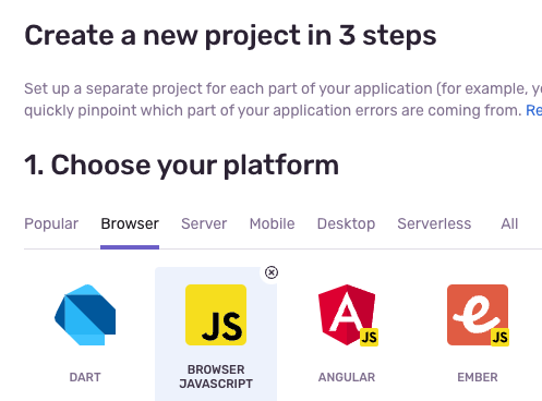Project creation category deep link · Issue #52275 · getsentry/sentry · GitHub