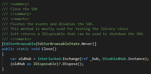 Feature: Add Flush/Close SentrySdk method · Issue #52 · getsentry/sentry-dotnet · GitHub