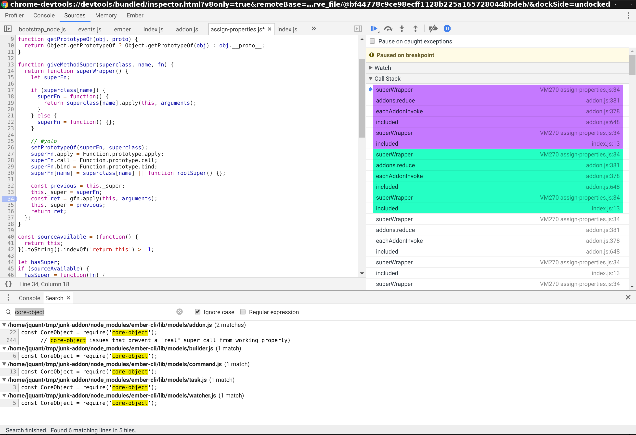 "Maximum call stack size exceeded" when using as dependency in addon · Issue #1 · brianhjelle ...