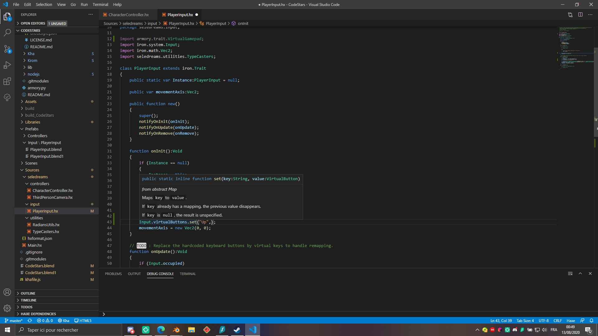No information in the documentation on where to obtain a VirtualButton for the virtual input ...