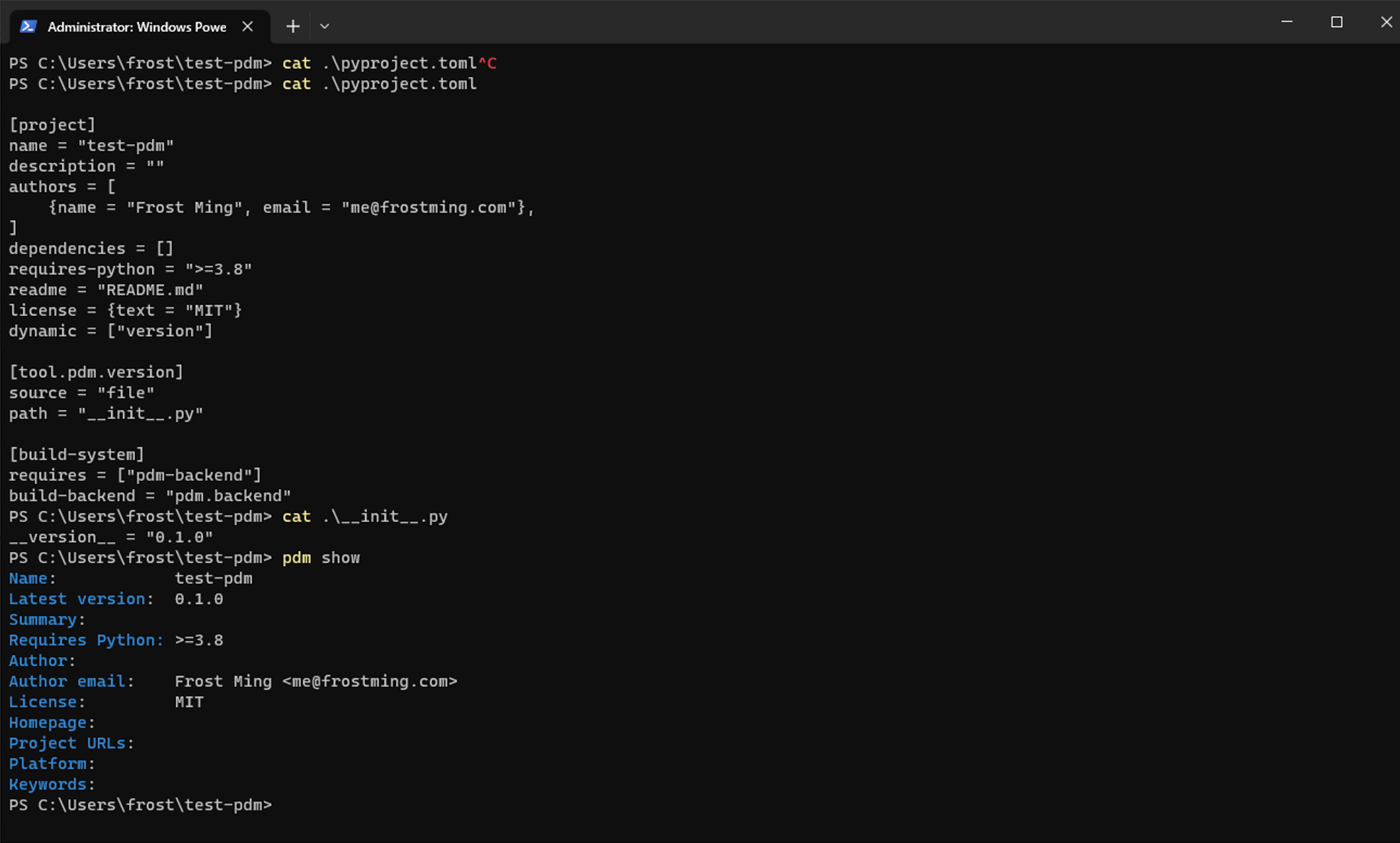 The scm dynamic version number does not work on windows devices · Issue #1896 · pdm-project/pdm ...