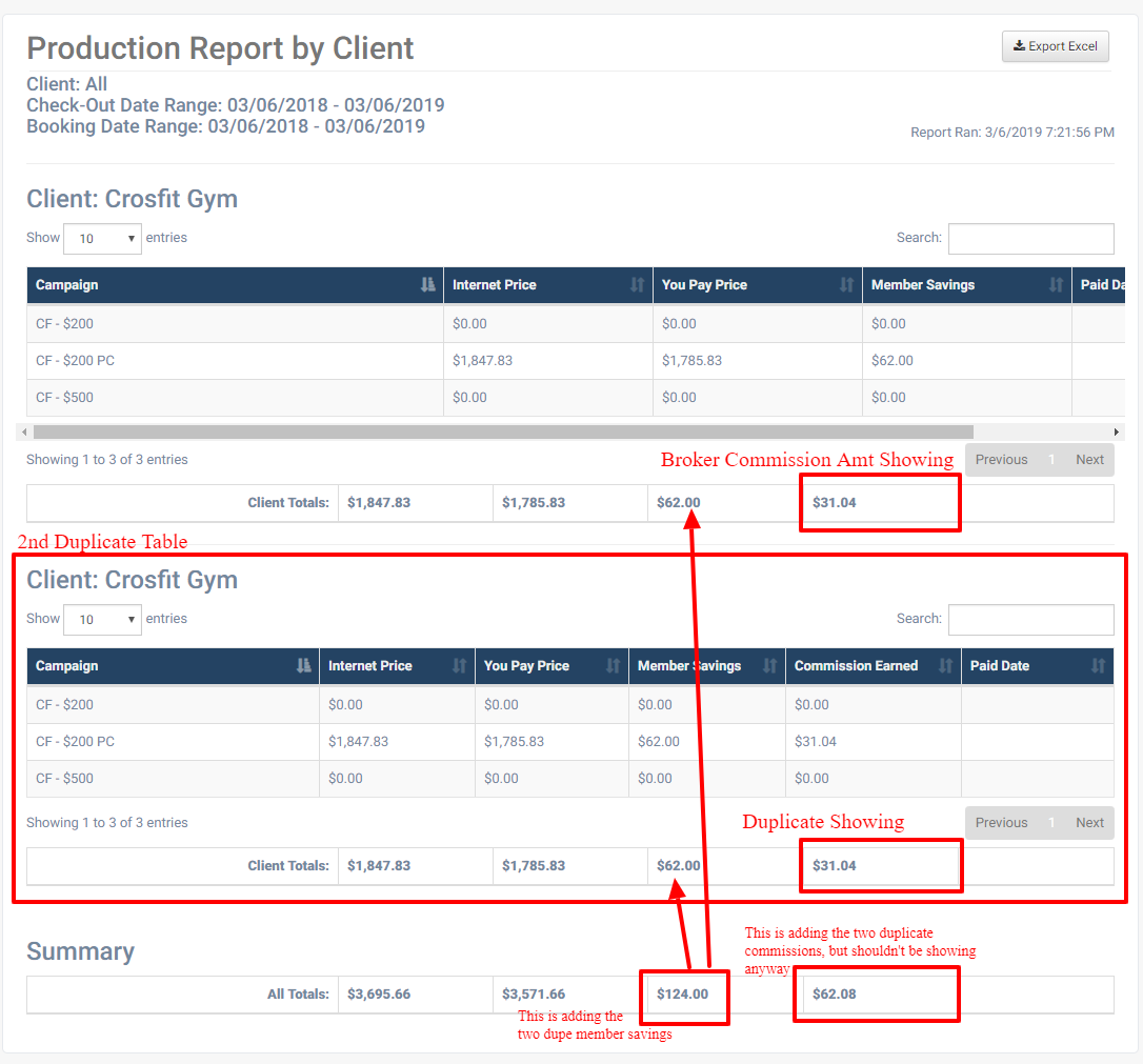Agent Production Report: Remove "Commission Earned" Column in Tables ...