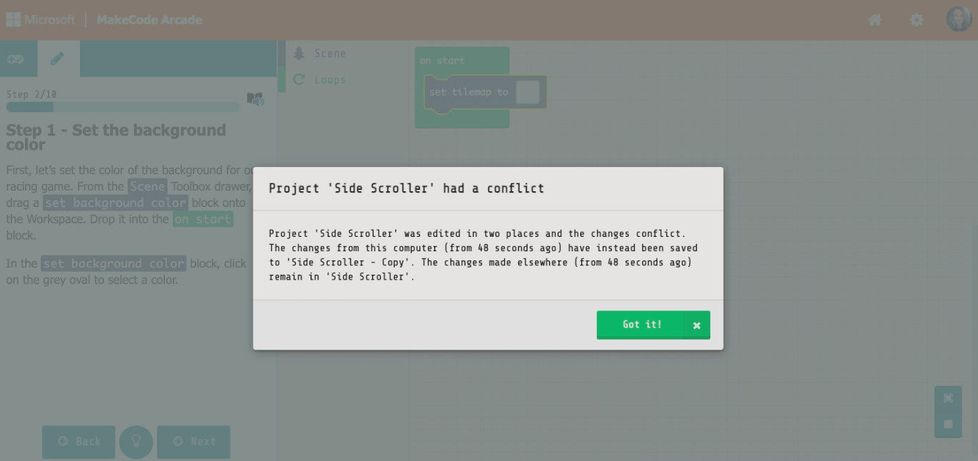 Got a project conflict in Beta · Issue #4028 · microsoft/pxt-arcade · GitHub