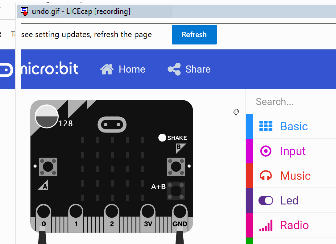 [Keyboard Navigation – Make Code - Undo] ctrl+z undoes blocks in window, then re-searches for ...