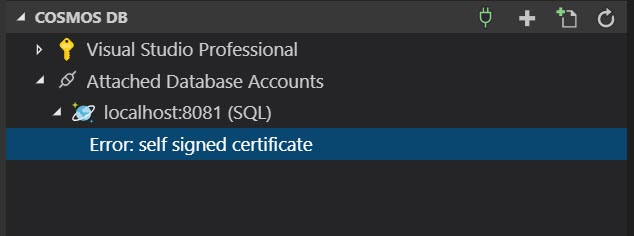 self signed certificate · Issue #817 · microsoft/vscode-cosmosdb · GitHub