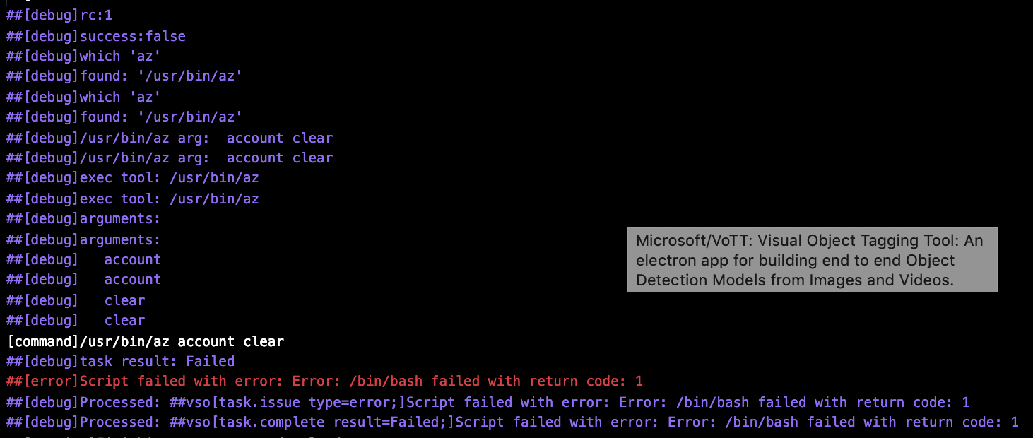Azure CLI Task: az account clear fails · Issue #6554 · microsoft/azure-pipelines-tasks · GitHub