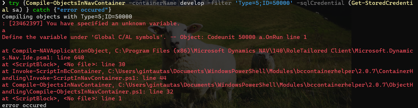 Error Handling & Compile-ObjectsInNavContainer · Issue #1784 · microsoft/navcontainerhelper · GitHub