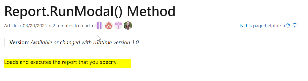 strange remark regaring runmodal/run methods · Issue #2164 · MicrosoftDocs/dynamics365smb ...