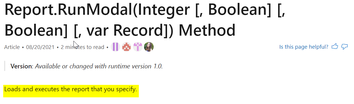 strange remark regaring runmodal/run methods · Issue #2164 · MicrosoftDocs/dynamics365smb ...